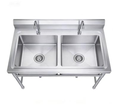 China Corrosion Resistant Stainless Steel Sink with Adjustable Height Legs and Heavy-Duty Capacity for Commercial Kitchens for sale