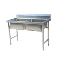 China Corrosion Resistant Stainless Steel Sink with Adjustable Height Legs and Heavy-Duty Capacity for Commercial Kitchens for sale