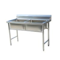 China Corrosion Resistant Stainless Steel Sink with Adjustable Height Legs and Heavy-Duty Capacity for Commercial Kitchens for sale