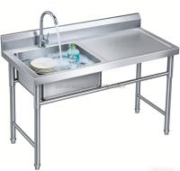 China Customizable Size Stainless Steel Sink with Corrosion Resistance and Heavy-Duty Capacity for Commercial Kitchen and Restaurant Use for sale