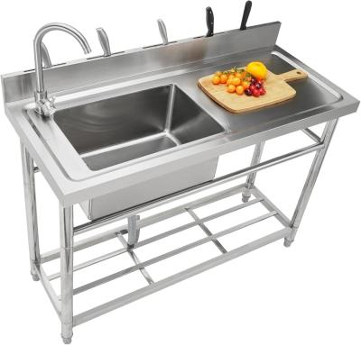 China Customized Size Stainless Steel Sink with Corrosion Resistance and Heavy-Duty Capacity for Commercial Kitchens for sale