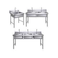 China Adjustable Height Legs Stainless Steel Sink with Corrosion Resistance and Heavy-Duty Capacity for Commercial Kitchens for sale