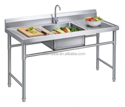 China Customizable Sizes Stainless Steel Sink with Corrosion Resistance and Heavy-Duty Capacity for Commercial Kitchens for sale