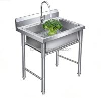 China Durable Stainless Steel Sink with Adjustable Height Legs, Corrosion Resistance, and Heavy-Duty Capacity for Commercial Kitchens for sale