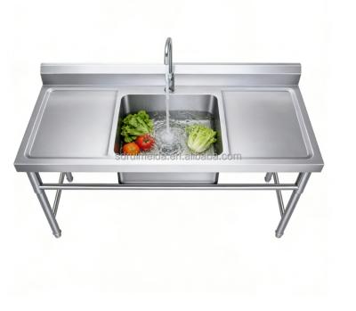 China Customized Size Stainless Steel Sink with Corrosion Resistance and Heavy-Duty Capacity for Commercial Kitchens for sale