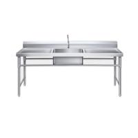China Customized Size Stainless Steel Sink with Corrosion Resistance and Heavy-Duty Capacity for Commercial Kitchens for sale