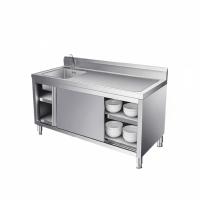 China 304 Stainless Steel Sink with 300 kg/㎡ Load Capacity, Adjustable Height Legs, and Corrosion Resistance for Commercial Kitchens for sale