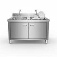 China Commercial Kitchen Sink with Corrosion Resistance and Adjustable Height Legs for Heavy-Duty Capacity for sale