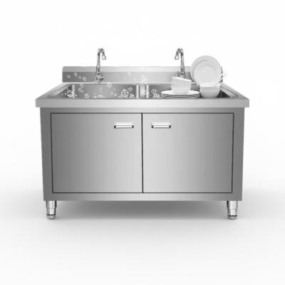 China Commercial Kitchen Sink with Corrosion Resistance and Adjustable Height Legs for Heavy-Duty Capacity for sale