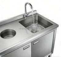 China Commercial Kitchen Sink with Corrosion Resistance Adjustable Height Legs and Heavy-Duty Capacity for sale