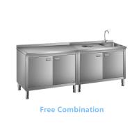 China Commercial Kitchen Sink with 300kg Load Capacity Corrosion Resistant Stainless Steel and Adjustable Height Legs for sale