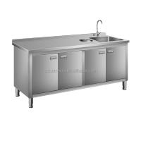 China Commercial Kitchen Sink with 300kg Load Capacity Corrosion Resistant Stainless Steel and Adjustable Height Legs for sale