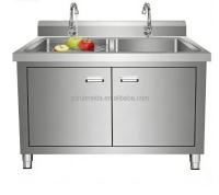 China Customizable Stainless Steel Sink with Self-Cleaning Coating and Adjustable Height Legs for Heavy-Duty Commercial Kitchens for sale