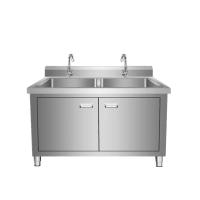 China Customizable Stainless Steel Sink with Adjustable Height Legs and Corrosion Resistance for Heavy-Duty Commercial Kitchen Use for sale
