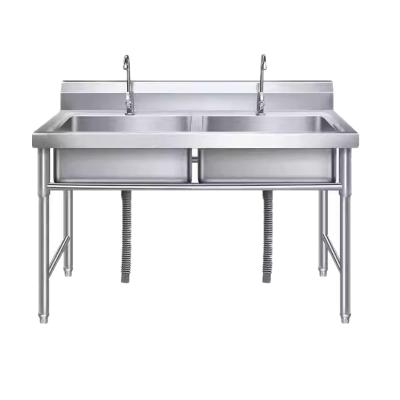 China Corrosion Resistant Stainless Steel Sink with Adjustable Height Legs and Heavy-Duty Capacity for Commercial Kitchens for sale