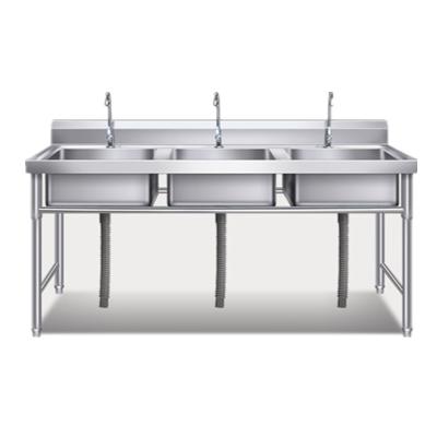 China Customizable Sizes Stainless Steel Sink with Corrosion Resistance and Heavy-Duty Capacity for Commercial Kitchen for sale