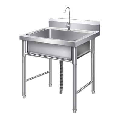 China Corrosion Resistant Stainless Steel Sink with Adjustable Height Legs and Heavy-Duty Capacity for Commercial Kitchens for sale