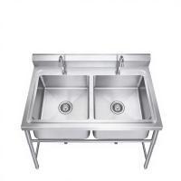 China Customized Size Stainless Steel Sink with Corrosion Resistance and Heavy-Duty Capacity for Commercial Kitchens for sale