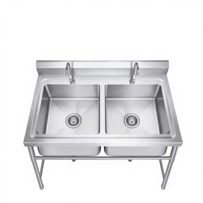 China Customized Size Stainless Steel Sink with Corrosion Resistance and Heavy-Duty Capacity for Commercial Kitchens for sale