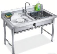 China Customized Size Stainless Steel Sink with Corrosion Resistance and Heavy-Duty Capacity for Commercial Kitchens for sale
