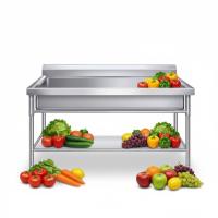 China Customizable Size Stainless Steel Sink with Corrosion Resistance and Heavy-Duty Capacity for Commercial Kitchens for sale