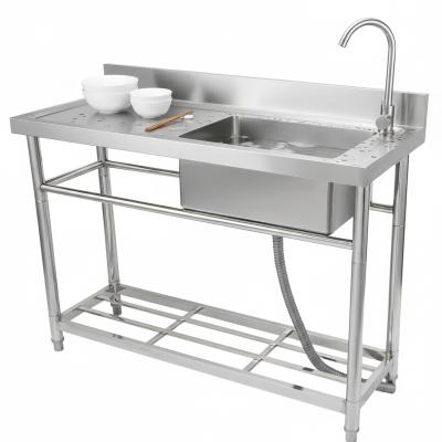 China Customizable Size Stainless Steel Sink with Corrosion Resistance and Heavy-Duty Capacity for Commercial Kitchen for sale