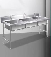 China 304 Stainless Steel Sink with Corrosion Resistance Heavy-Duty Capacity and Adjustable Height Legs for Commercial Kitchen for sale