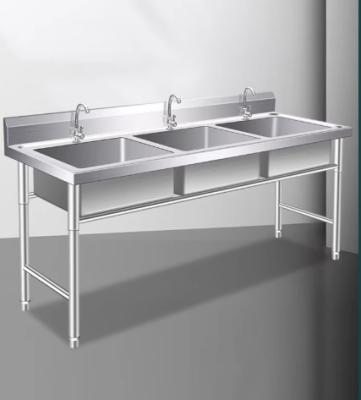 China 304 Stainless Steel Sink with Corrosion Resistance Heavy-Duty Capacity and Adjustable Height Legs for Commercial Kitchen for sale