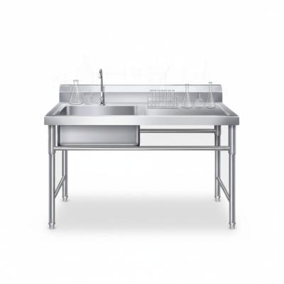 China Customizable Size 304/201 Stainless Steel 0.8mm Thickness Commercial Kitchen Independent Sink for sale