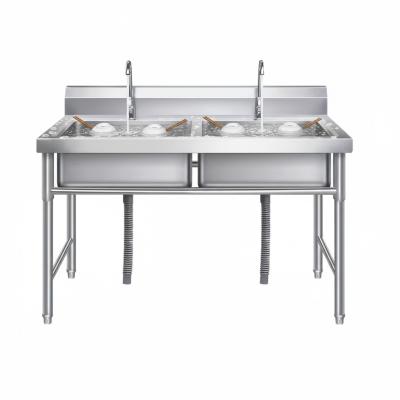 China Heavy-Duty 500 kg/㎡ Load Capacity Stainless Steel Sink with 0.6/0.8/1.0mm Thickness and Corrosion Resistance for Commercial Kitchens for sale