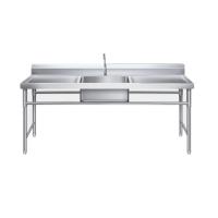 China Heavy-Duty 500 kg/㎡ Load Capacity Stainless Steel Sink with 0.6/0.8/1.0mm Thickness and Corrosion Resistance for Commercial Kitchens for sale