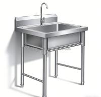 China Customizable Size Stainless Steel Sink with Corrosion Resistance and Heavy-Duty Capacity for Commercial Kitchens for sale