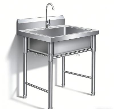 China Customizable Size Stainless Steel Sink with Corrosion Resistance and Heavy-Duty Capacity for Commercial Kitchens for sale