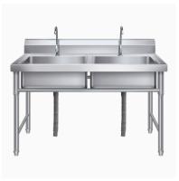 China NSF Certified 304 Stainless Steel Sink with 500 kg/㎡ Load Capacity and Corrosion Resistance for Commercial Kitchens for sale