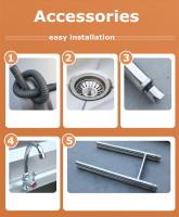 China Corrosion Resistant Stainless Steel Sink with Adjustable Height Legs and 300 kg/㎡ Load Capacity for Commercial Kitchen for sale