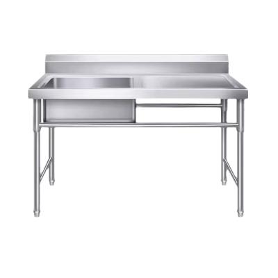China Customizable Size Stainless Steel Sink with Corrosion Resistance and Adjustable Height Legs for Commercial Kitchens for sale