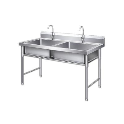 China Commercial Kitchen Sink with Corrosion Resistance Adjustable Height Legs and 300 kg/㎡ Load Capacity for sale