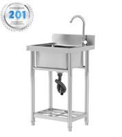 China Commercial Kitchen Sink with Corrosion Resistance Adjustable Height Legs and 300 kg/㎡ Load Capacity for sale