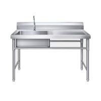 China Corrosion Resistant Stainless Steel Kitchen Sink with Adjustable Height Legs and 300 kg/㎡ Load Capacity for sale