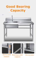 China Easy to Clean Stainless Steel Sink with Strong Wear Resistance and Customized Size for Commercial Kitchens for sale