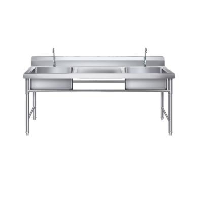 China Stainless Steel 201/304 Two-Bowl Kitchen Sink with Customized Size for Commercial Kitchens for sale