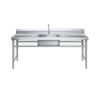 China Customized Size Stainless Steel Kitchen Sink with Easy to Clean and Strong Wear Resistance for Commercial Use for sale