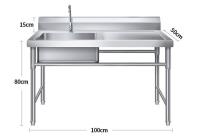 China Customized Size Stainless Steel Kitchen Sink with Easy to Clean and Strong Wear Resistance for Commercial Use for sale