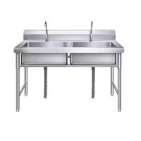 China Corrosion Resistant Stainless Steel Sink with Adjustable Height Legs and Heavy-Duty Capacity for Commercial Kitchens for sale