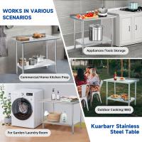 China Professional Stainless Steel Work Table with Corrosion Resistance and Heavy-Duty Capacity for Commercial Kitchen Prep for sale