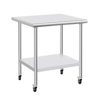 China Stainless Steel Work Table with Self-Cleaning Coating, Corrosion Resistance, and 300 kg/㎡ Load Capacity for Commercial Kitchens for sale