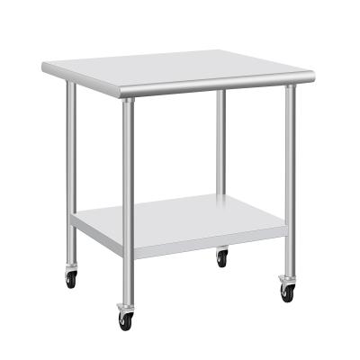 China Stainless Steel Work Table with Self-Cleaning Coating, Corrosion Resistance, and 300 kg/㎡ Load Capacity for Commercial Kitchens for sale