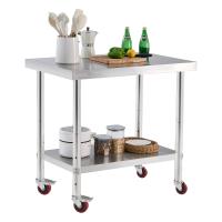 China Stainless Steel Worktable with Corrosion Resistance and 300 kg/㎡ Load Capacity for Commercial Kitchens for sale