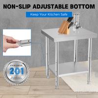 China Heavy-Duty Stainless Steel Kitchen Workbench with 300 kg/㎡ Load Capacity, Corrosion Resistant and Casters Included for sale