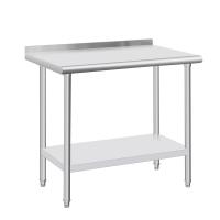 China Durable Stainless Steel Work Table with Corrosion Resistance Heavy-Duty Capacity and Adjustable Height Legs for Commercial Kitchens for sale